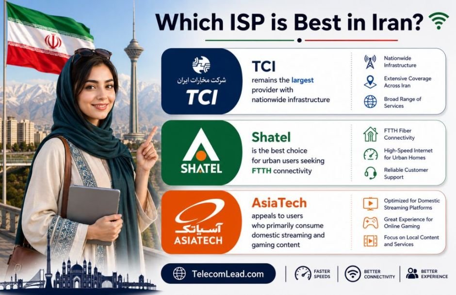 Best ISPs in Iran 2026: TCI, Shatel, AsiaTech or HiWEB? Compare Fiber ...